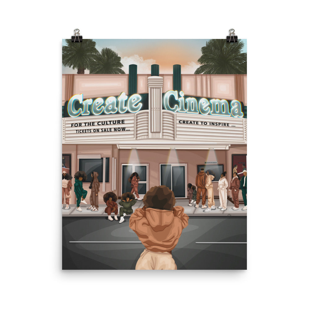 CREATE CINEMA PRINT | BLACK ART WALL DECOR – Khia's Canvas