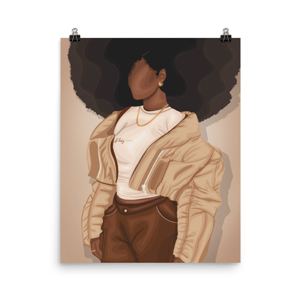 CHILLIN' PRINT | BLACK ART WALL DECOR – Khia's Canvas