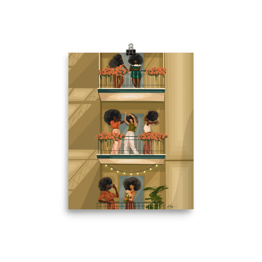 GIRLFRIENDS PRINT | BLACK ART WALL DECOR – Khia's Canvas