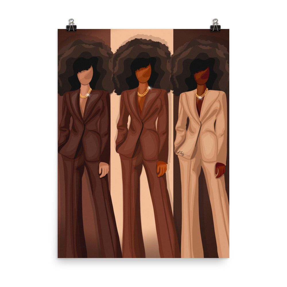 BOSS STATUS PRINT | BLACK ART WALL DECOR – Khia's Canvas